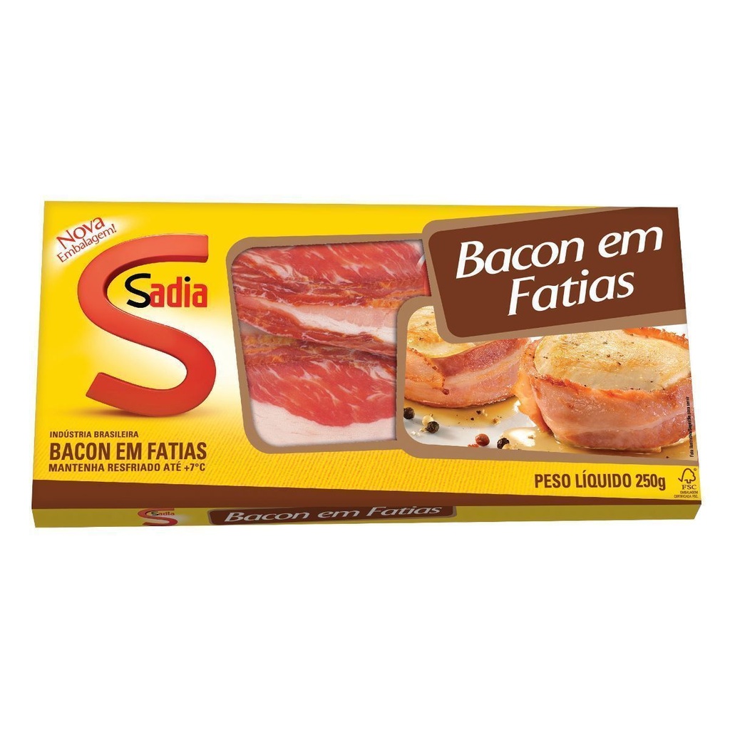 BACON SADIA FATIADO 250G | Bonissima Mangabeiras